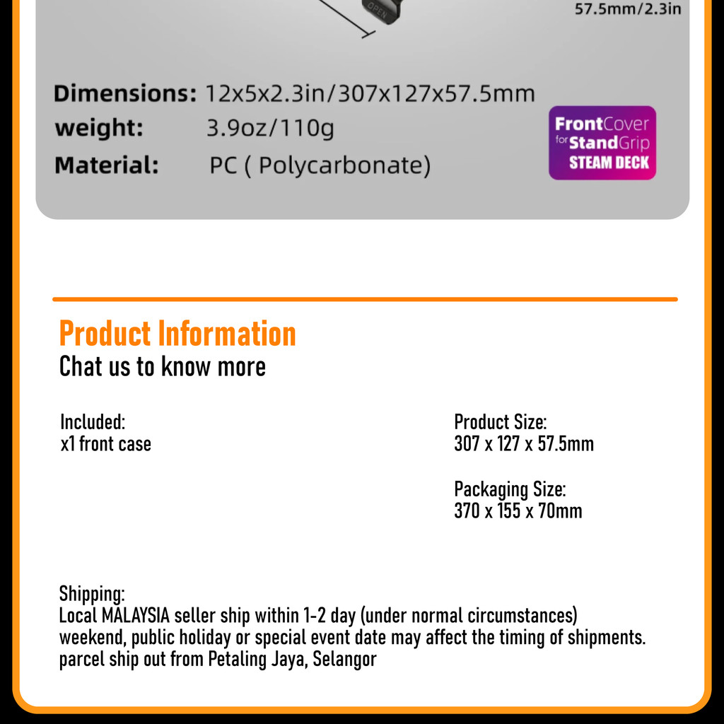 Skull & Co Steam Deck OLED Hard Shell Front Cover (Only Compatible with ...