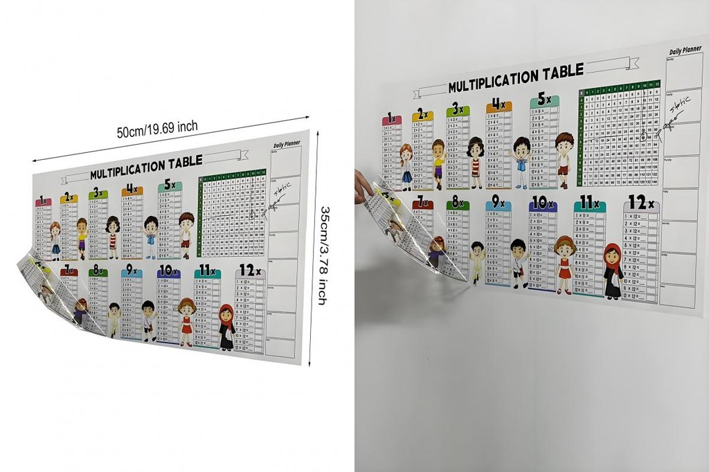 Wandereve| Kid-friendly Multiplication Chart Colorful Multiplication ...