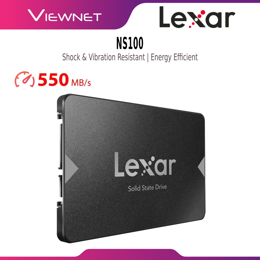 LEXAR NS100 256GB / 512GB / 1TB 2.5” SATA III (6GB/S) INT SSD INTERNAL SOLID STATE DRIVE SHOCK ...