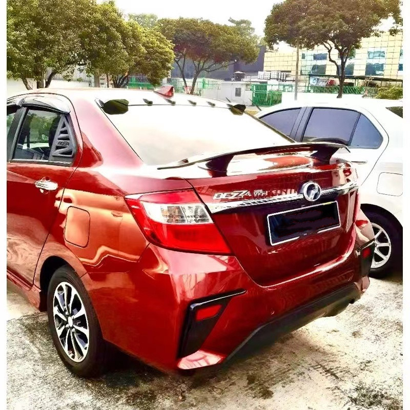 Perodua Bezza Rear GT Spoiler / Seagull Spoiler Black Carbon ...