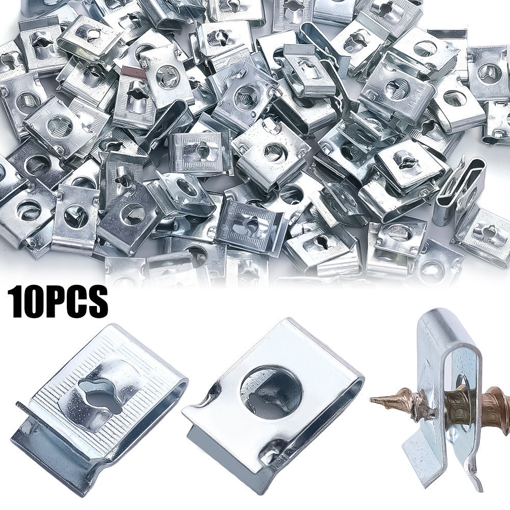 10Pcs Fender Retainer - Bumper Fastener Clip - Car Body Bolts - U-nut ...