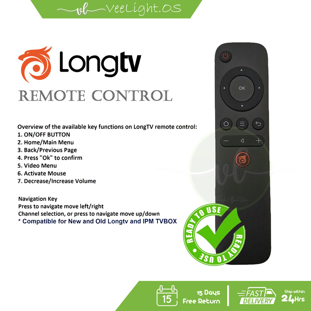 [2023 NEW VERSION] LongTV Remote Control Long TV IPM TVBOX | Shopee ...