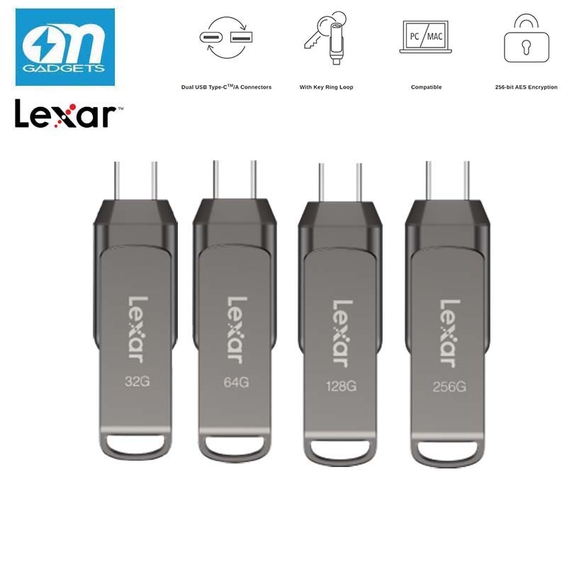 Lexar® JumpDrive® D400 USB 3.1 Type-C OTG Flash Drive for Storage ...