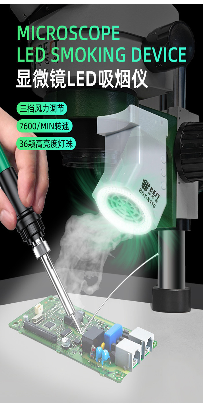 BEST BST-X110 Microscope LED Lighting Smoking Instrument Adjustable ...