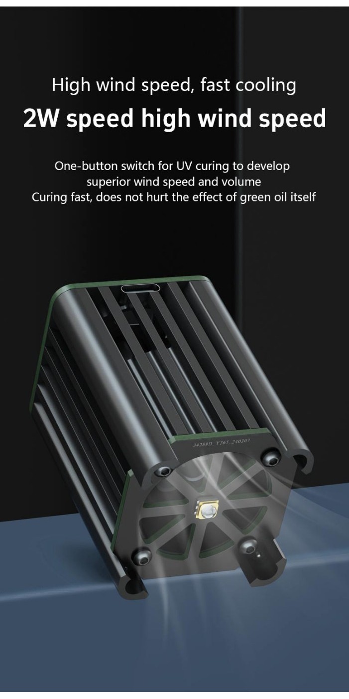 Maant MY-01 Power Cooling Fan UV Curing Lamp Fast Heat Dissipation UV Curing Smoke Exhaust ...
