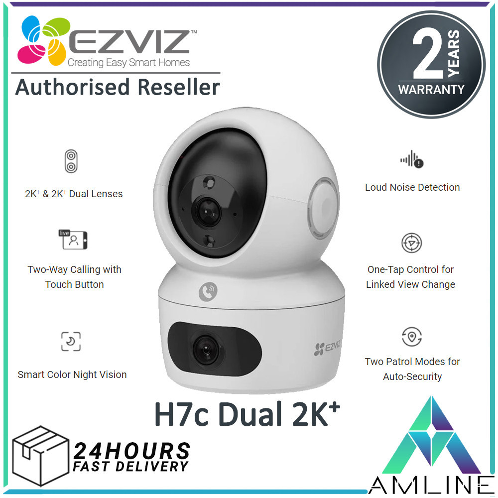 Ezviz H7C Dual Lens Pan/Tilt Color Night Vision WiFi Two Way Talk (4MP ...