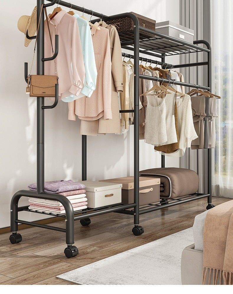 Iron Frame Wardrobe Iron Bedroom Cabinet Rental housing Modern style ...