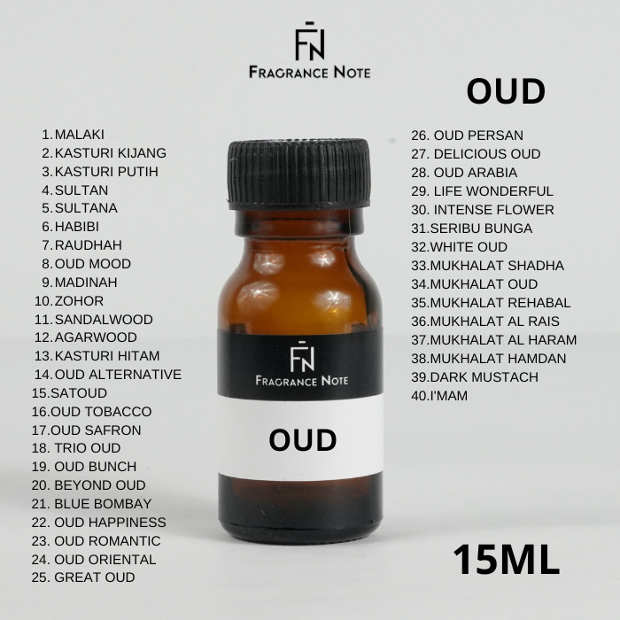 Fragrance Note Oud Fragrance Oil (15ml) | Shopee Malaysia