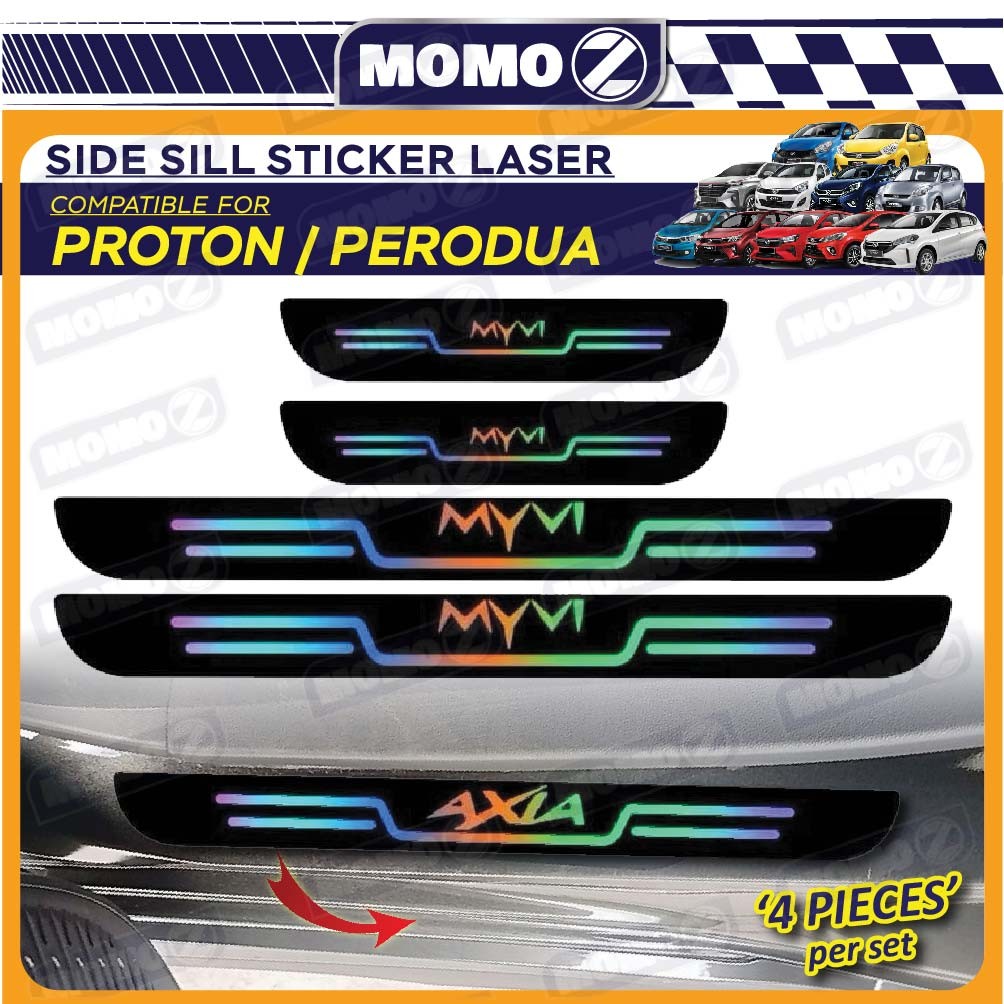 Proton Perodua Myvi Alza Axia Bezza Colorful Reflective Laser Car Door ...