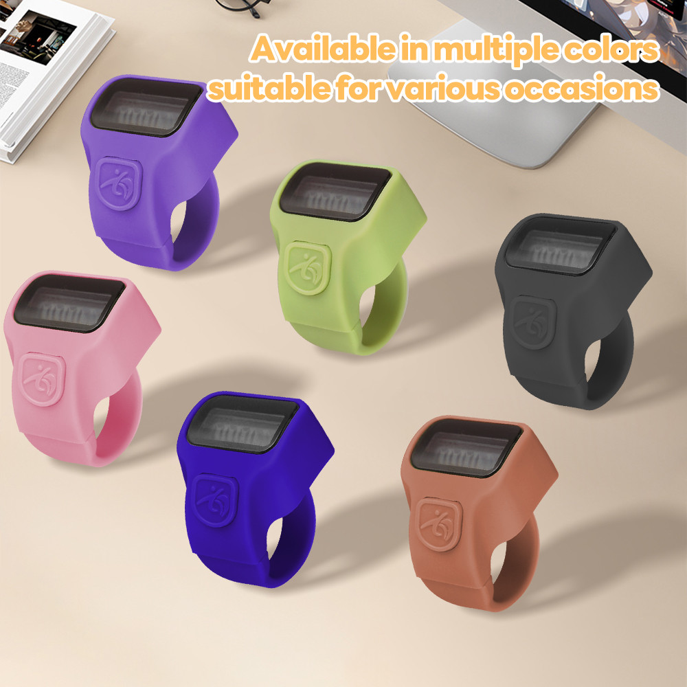 Bevavar LED Mini Ring Digital Tasbih Handheld Electronic Finger Clicker ...
