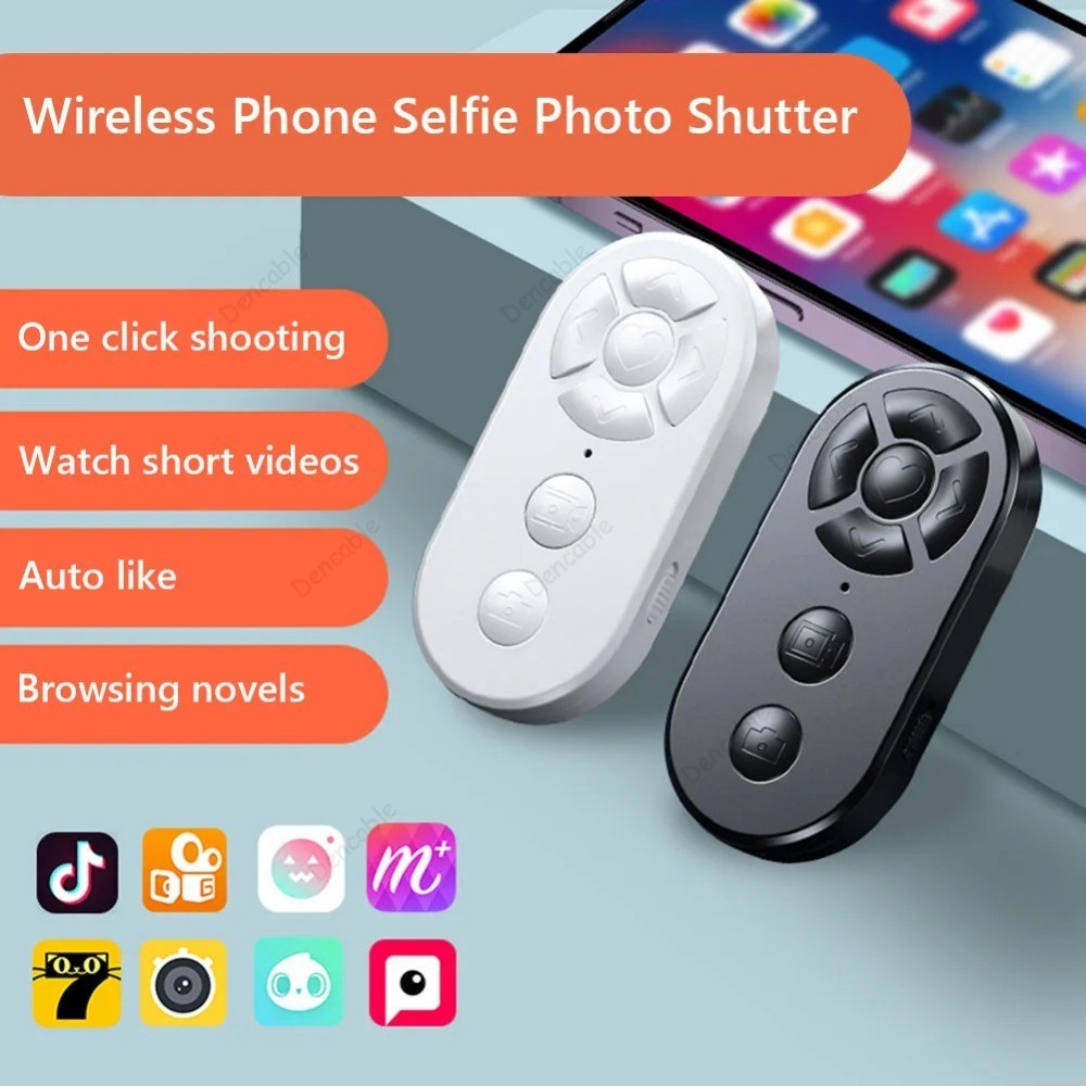 Bluetooth Shutter Selfie Remote Control Wireless Phone Controller ...