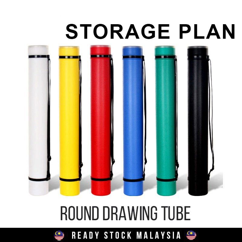 10Q A0 Drawing Tube Expandable Art Blueprint Plastic Colourful Plan ...