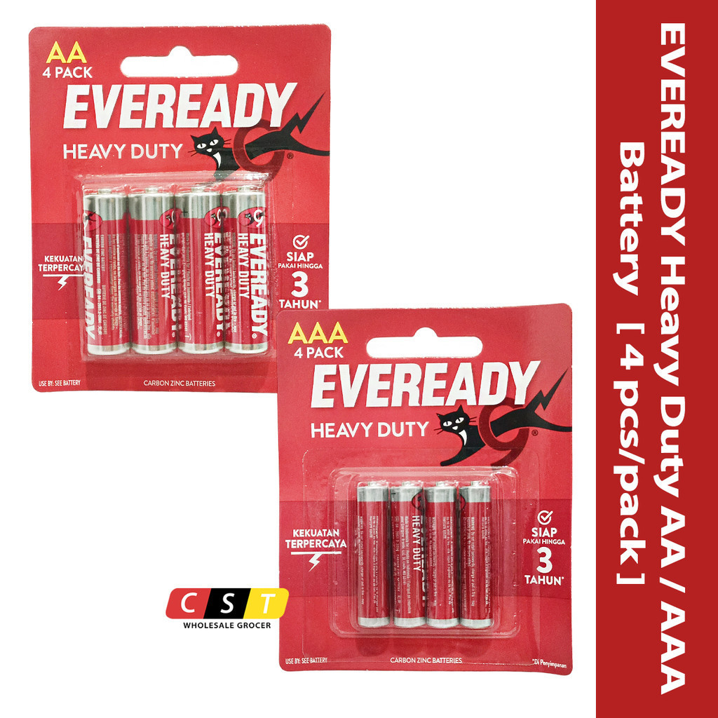 EVEREADY Heavy Duty AA / AAA Battery [ 4 pcs/pack ] | Shopee Malaysia