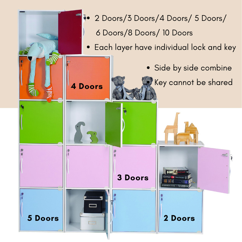 Alora Furniture - CODEY 3 Door Storage Box With Lock / Almari Berkunci ...