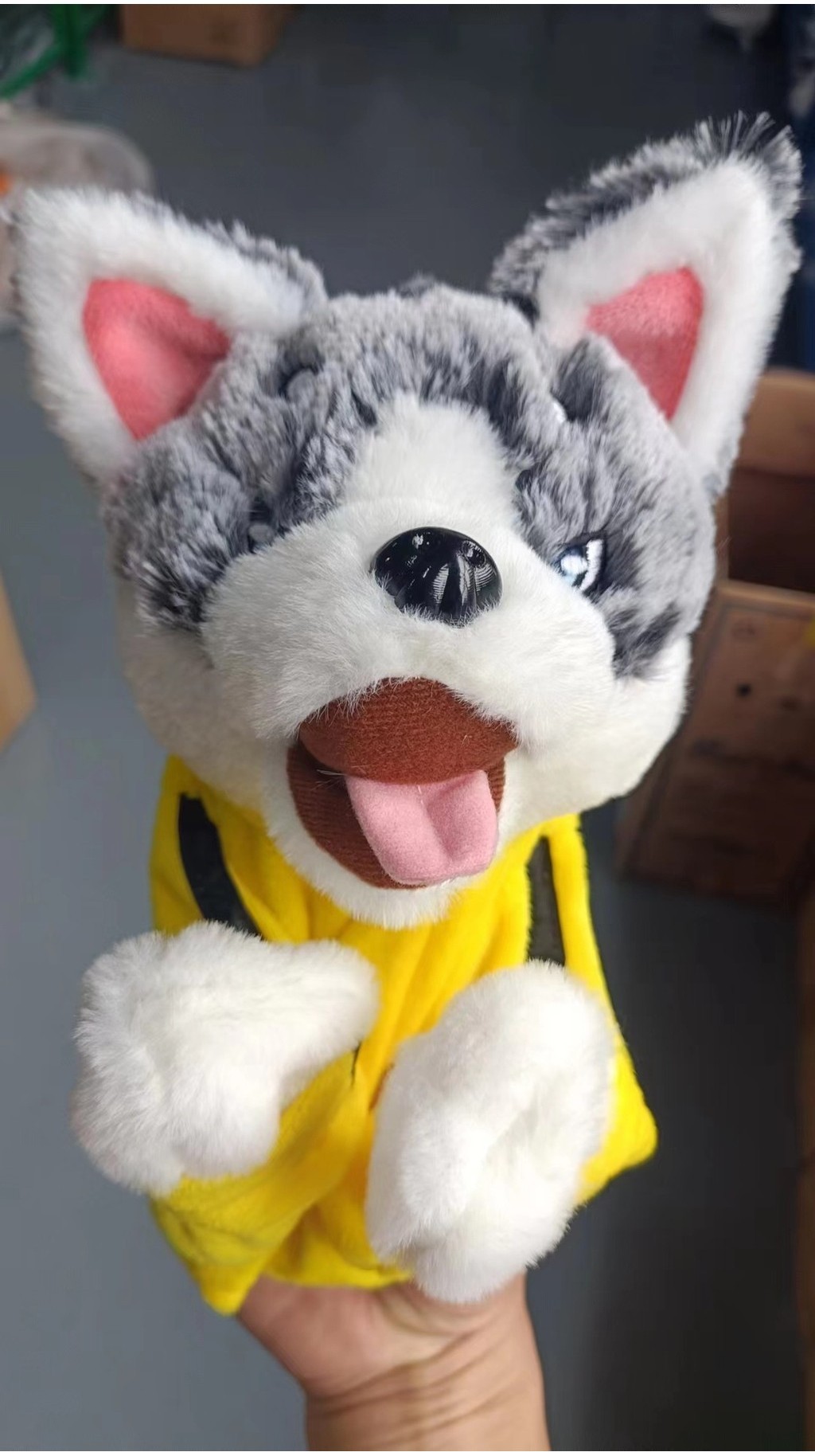 Dog Boxing Hand Puppet Plush Toy ,Toddler Animal Toy with Sounds and ...