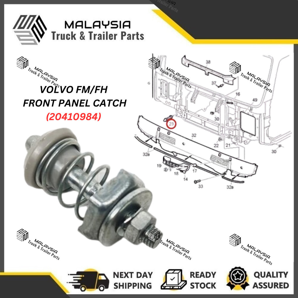 VOLVO FM FH FRONT PANEL CATCH GRILLE LOCK PIN 20410984 | Shopee Malaysia