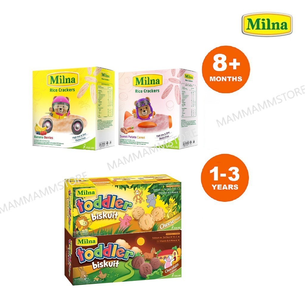 Milna Toddler Biscuits 110g/Rice Crackers 40g for 8 months+ | Shopee ...