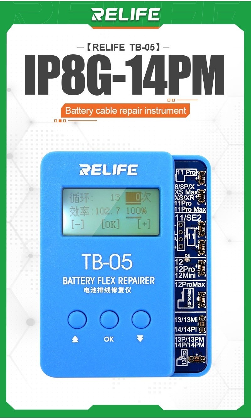 RELIFE TB-05 Battery Repair Instrument for IP8~14/Pro/Plus/Pro Max ...