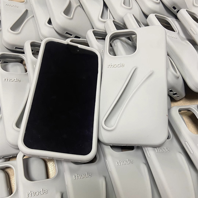 Rhode Same Lipstick Lip Glaze Letters Phone Case For iPhone 15 14 13 12 ...