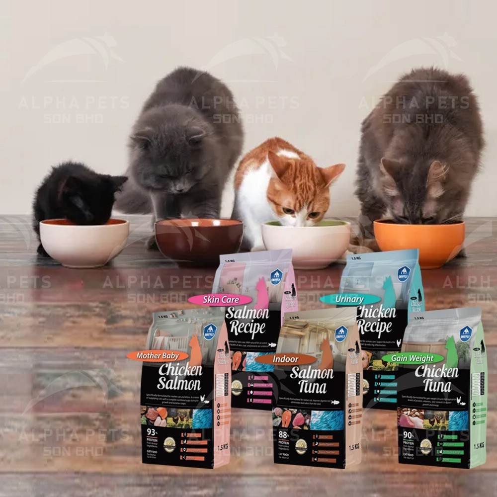 POODEE Sniffly Cat Dry Food 1.5kg Grain Free Skin Care Weight Gain ...
