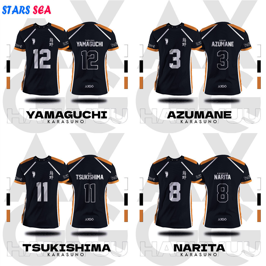 Haikyuu Karasuno Anime T Shirt Running, Exercising, Microsport Fabric ...