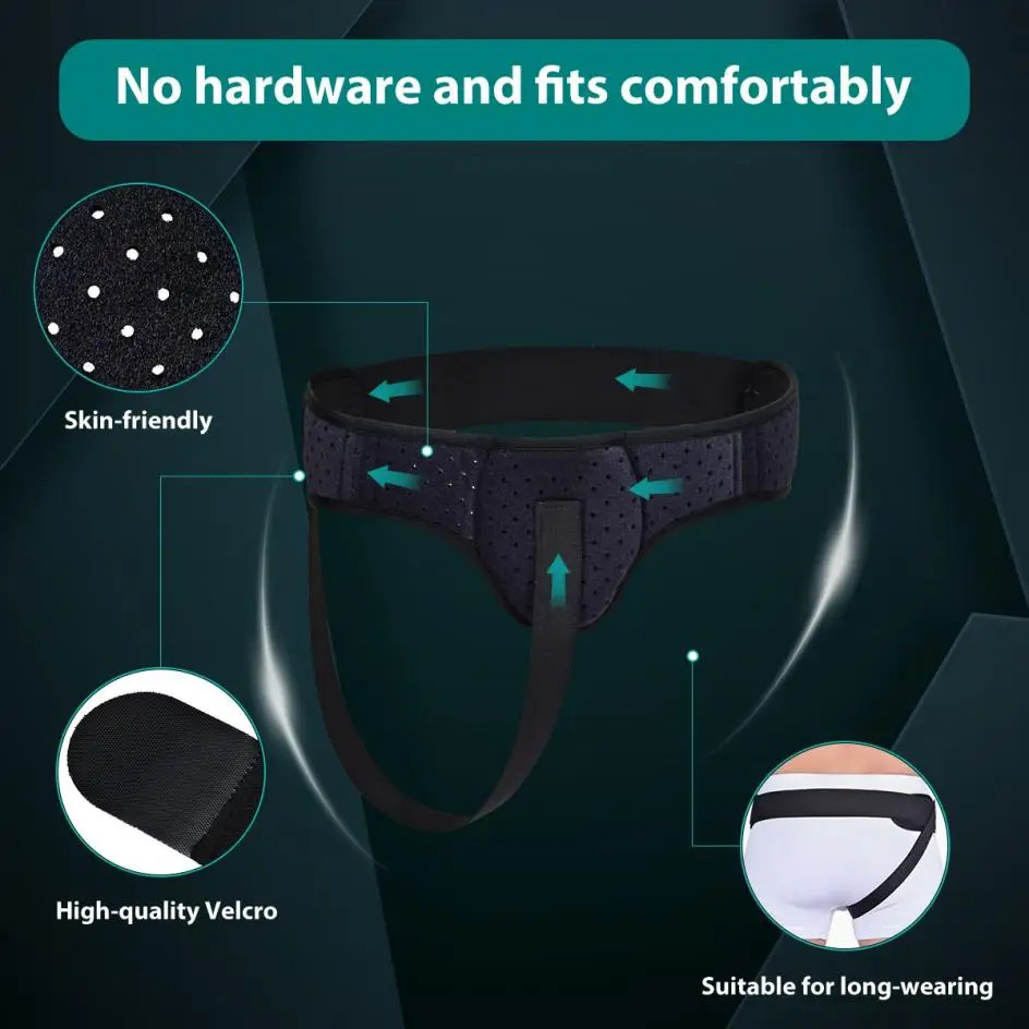 Black Hernia Belt Truss for Inguinal Sports Hernia Support Brace 1 ...