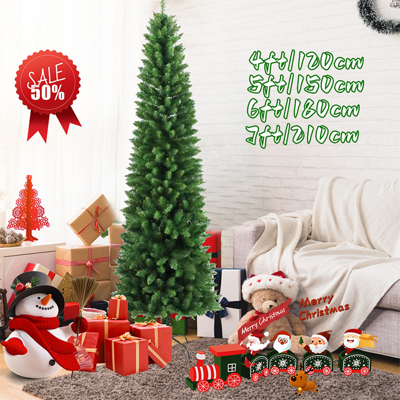 in stock Slim Christmas Tree 7ft Makapal Slim Christmas Tree 7ft 6ft ...