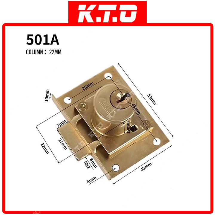 1pcs 505 Cabinet Drawer Lock Square Security Drawer And Furniture ...