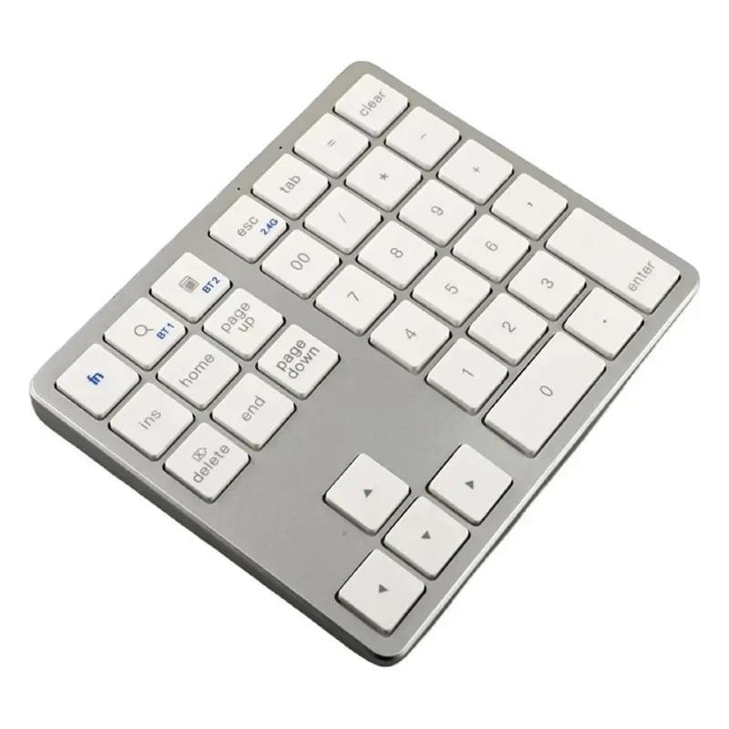 2.4G Bluetooth Number Pad Ultra-thin Wireless Numpad USB Rechargeable ...