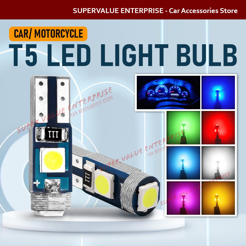 1PCS Car Motorcycle T5 Led Bulb Lights Lamp 12V Dashboard Light ...