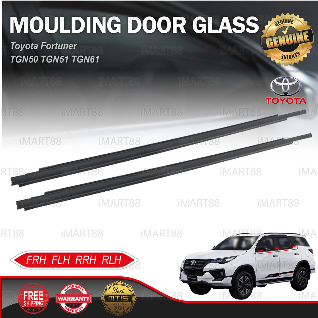 TOYOTA FORTUNER TGN155 TGN156 2016 - 2023 GLASS DOOR MOULDING SEAL ...