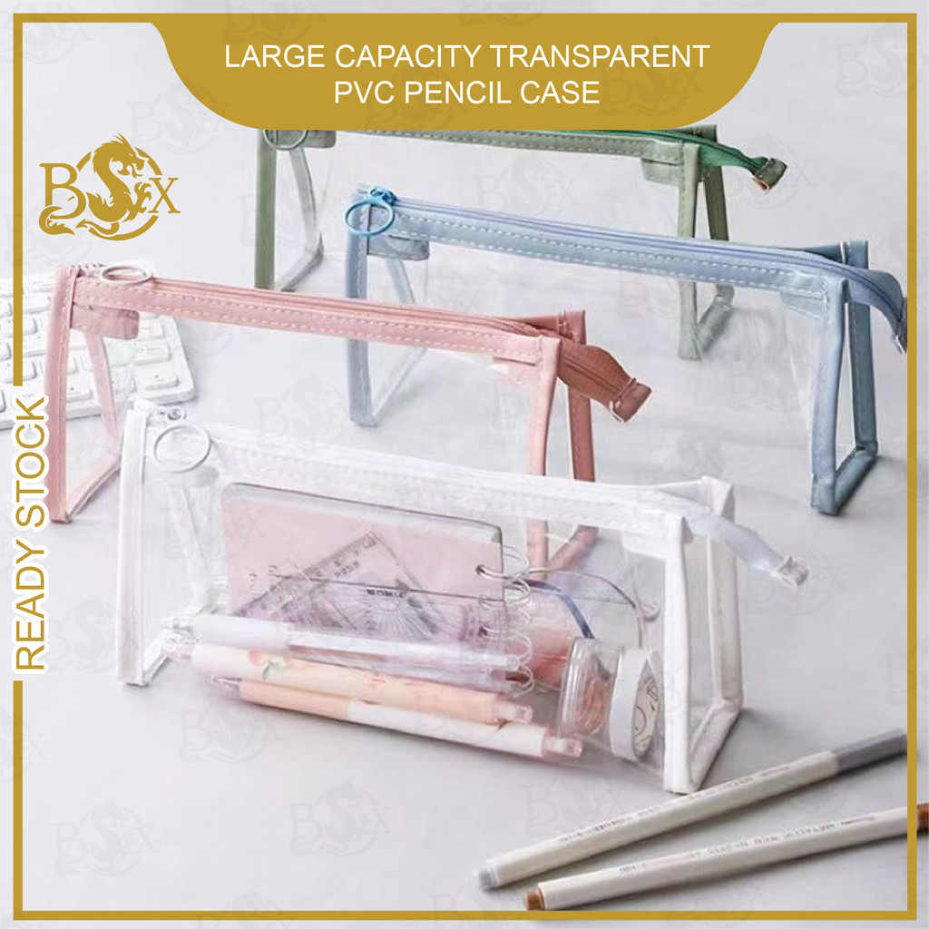 DRG Large Capacity Transparent Pencil Case Ins Korean Style Pencil Bag ...