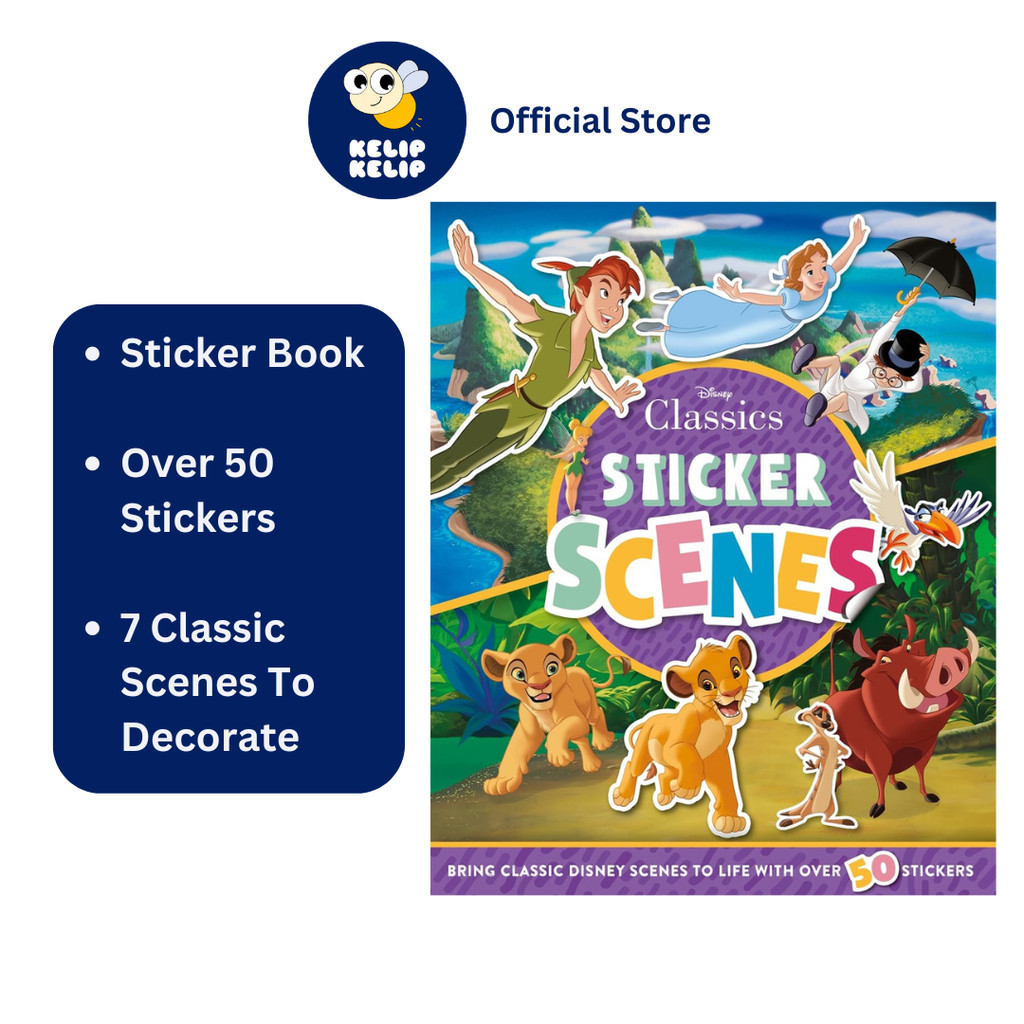 Disney Sticker Scenes Book For Kids To Decorate 7 Spectacular Scenes ...