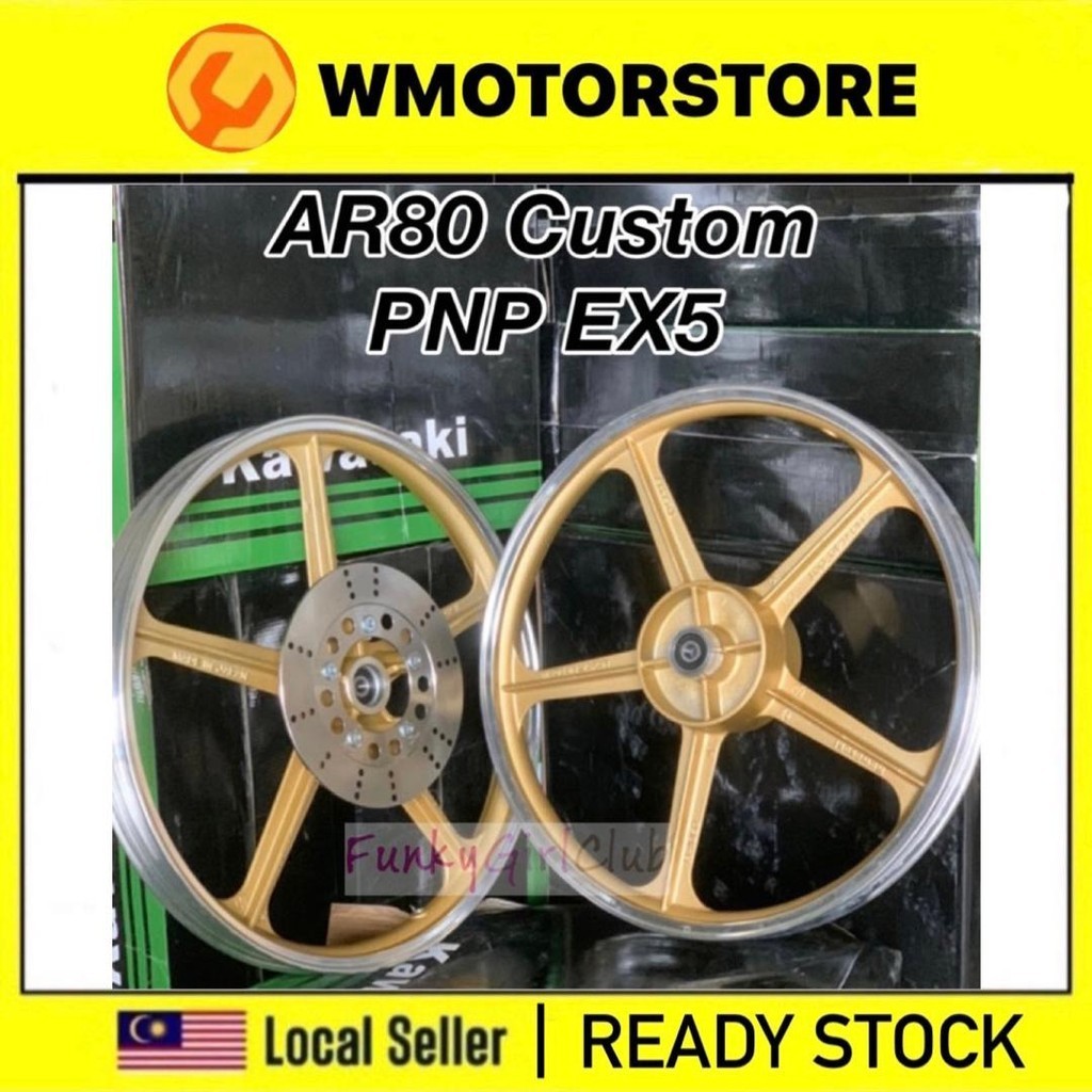 Sport rim Kawasaki AR80 CUSTOM HUB Sprocket GOLD EX5 MADE IN JAPAN ...
