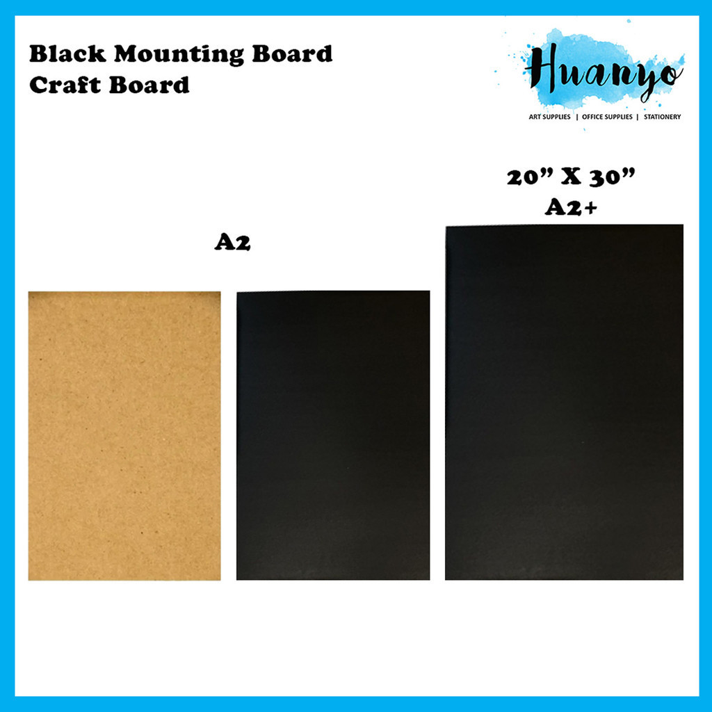 Kraft Craft Board / Black Mounting Board (A2 / A2+ 20 Inch X 30 Inch ...