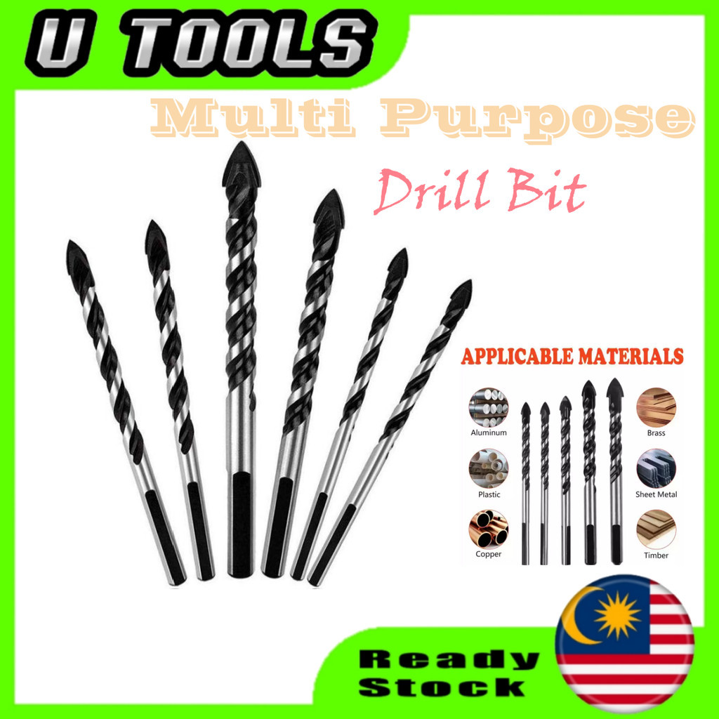 Multifunctional Triangle Drill Bit for Ceramic Tile Concrete Brick Wood ...