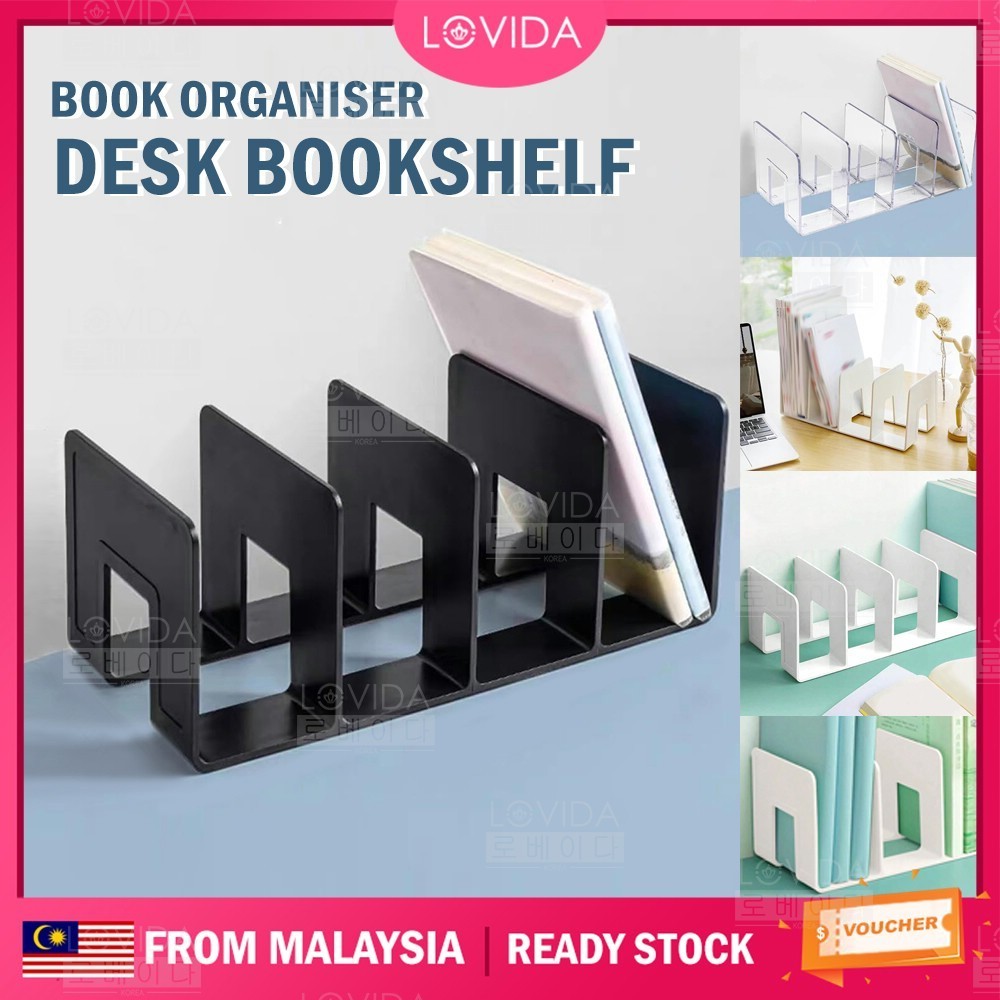 LOVIDA Desktop Book Rack 32CM Book Storage Divider Partition Books ...