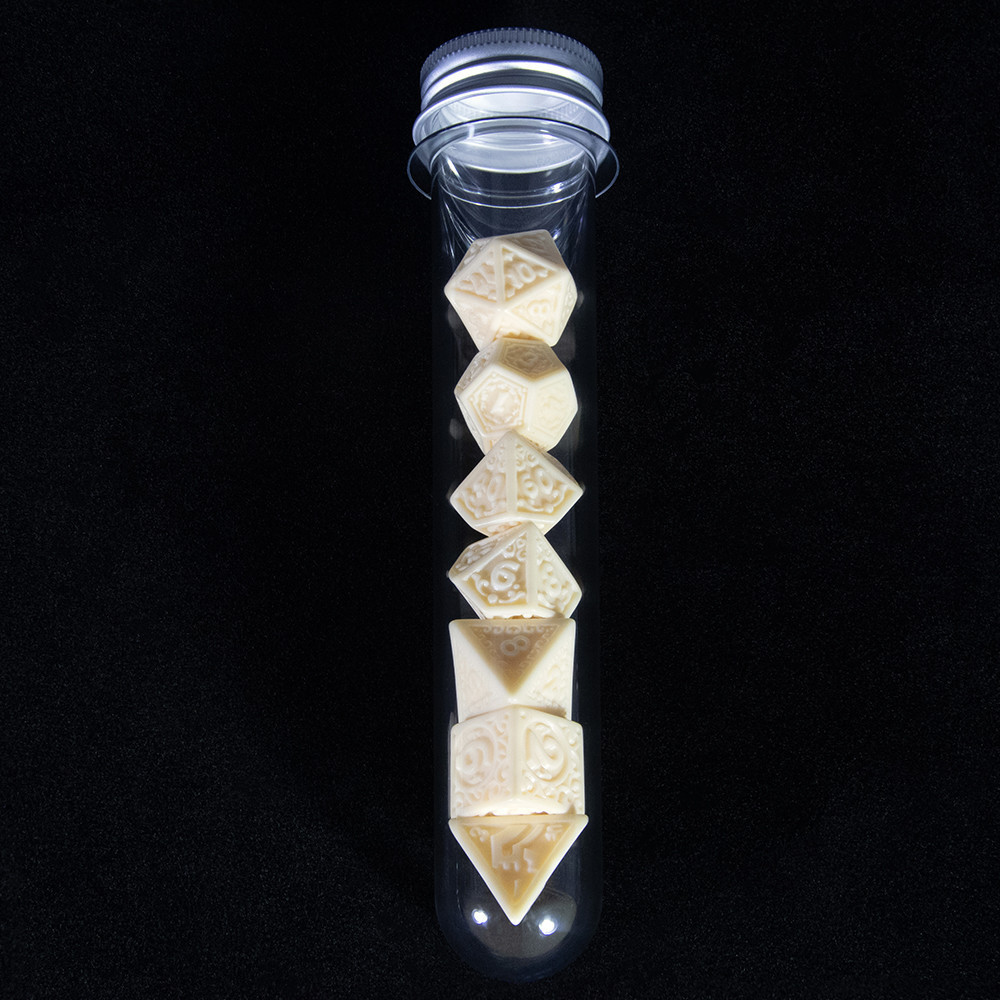 Textures Pattern Dice Set 7Pcs Polyhedral DND Game Dice, with Tube for ...