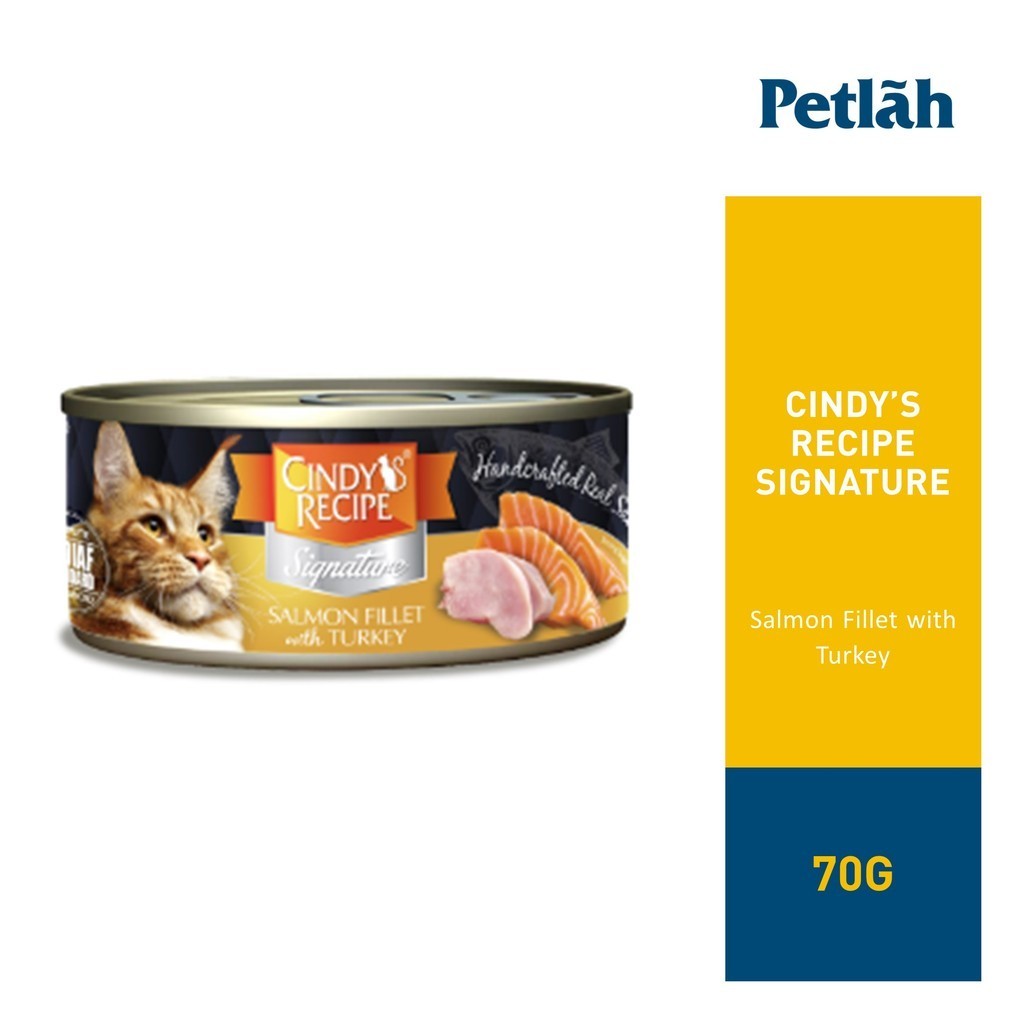 Cindy's Recipe Signature Salmon Cat Canned Wet Food 70g | Shopee Malaysia