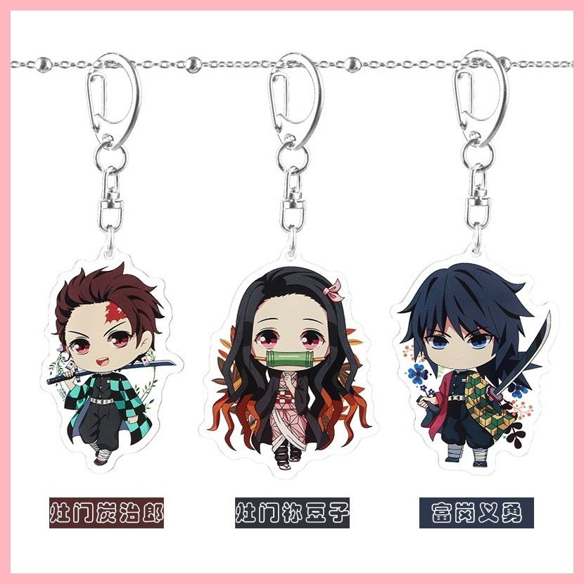 New Style Keychain Demon Slayer Tomioka Nezuko Zenitsu shinobu Demon ...