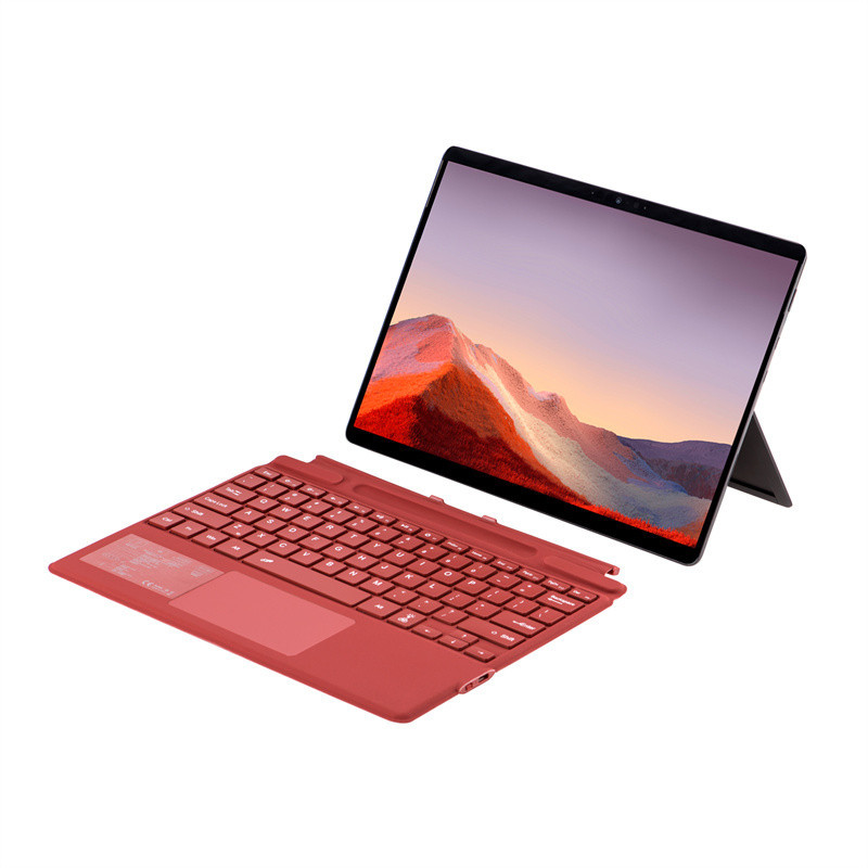 Surface Pro 8 Pro 9 Pro X Touchpad & Backlit Lightweight Slim Bluetooth Rechargeable Keyboard ...
