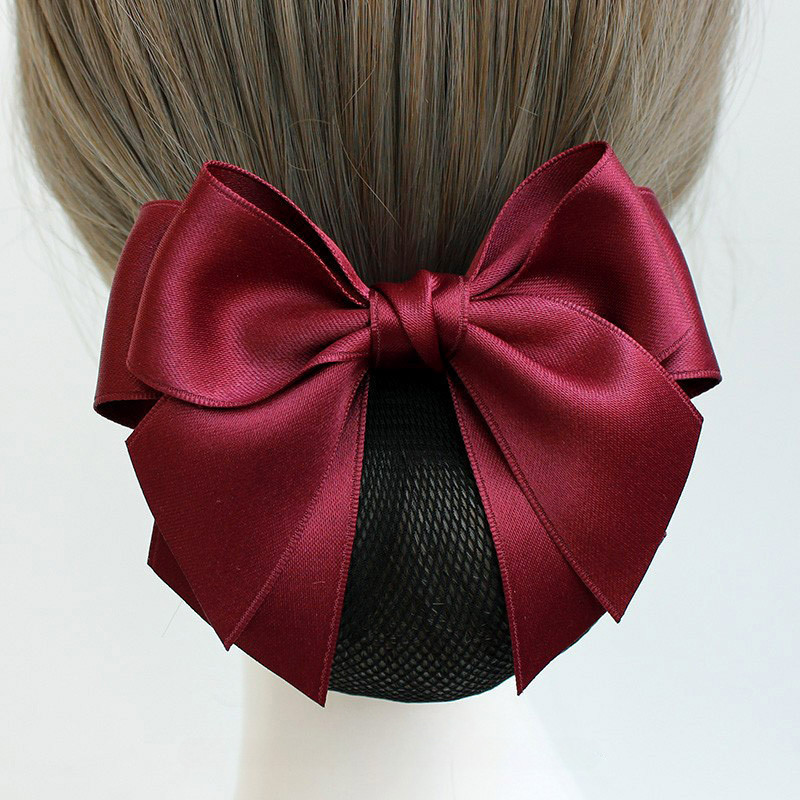 Career Women Bun Hair Net Bow Hairpin Professional Women's Hair ...