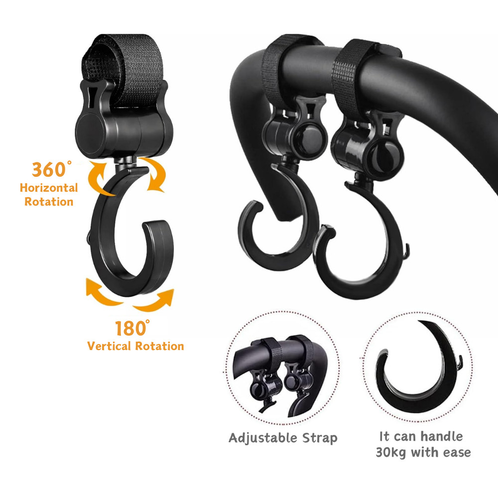 Baby Stroller Single Hook Stroller Hanging Strap Baby Car Hanger Baby ...