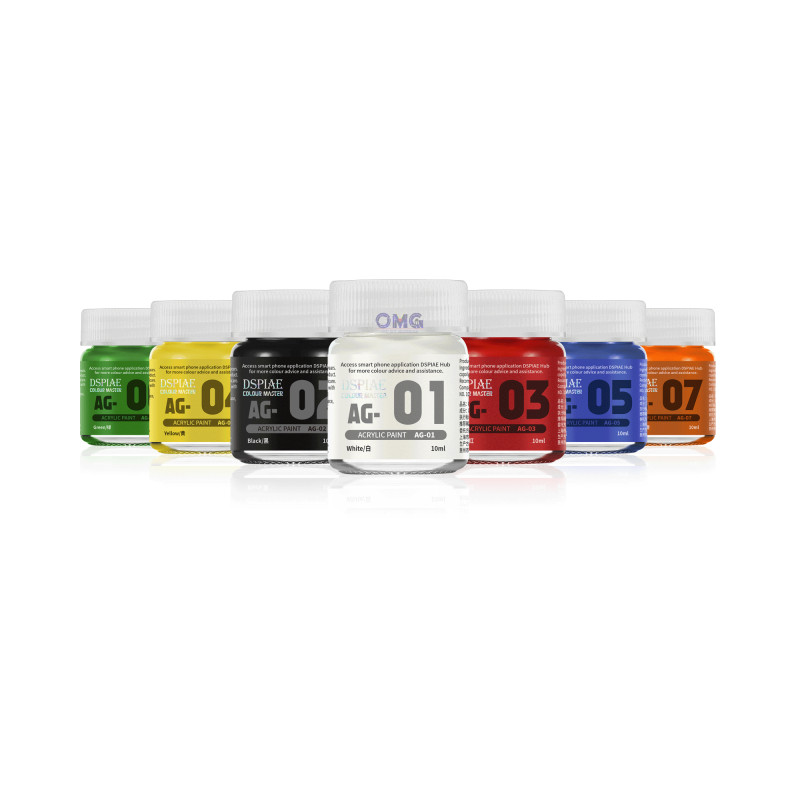 Dspiae Acrylic Paint Basic Color Series AG-01 - AG-28 Water-based Paint ...