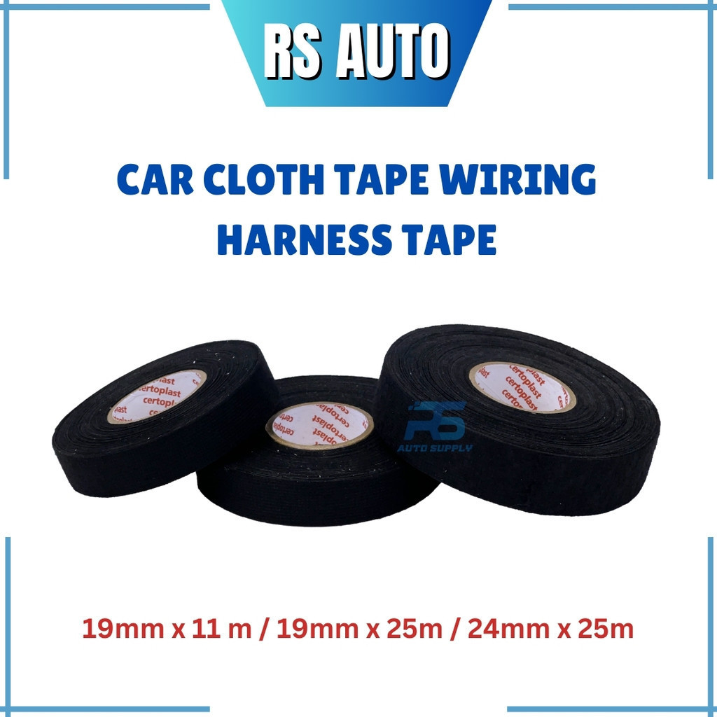 RS AUTO Automotive Cloth Tape Car Auto Adhesive Fabric Wiring Harness ...