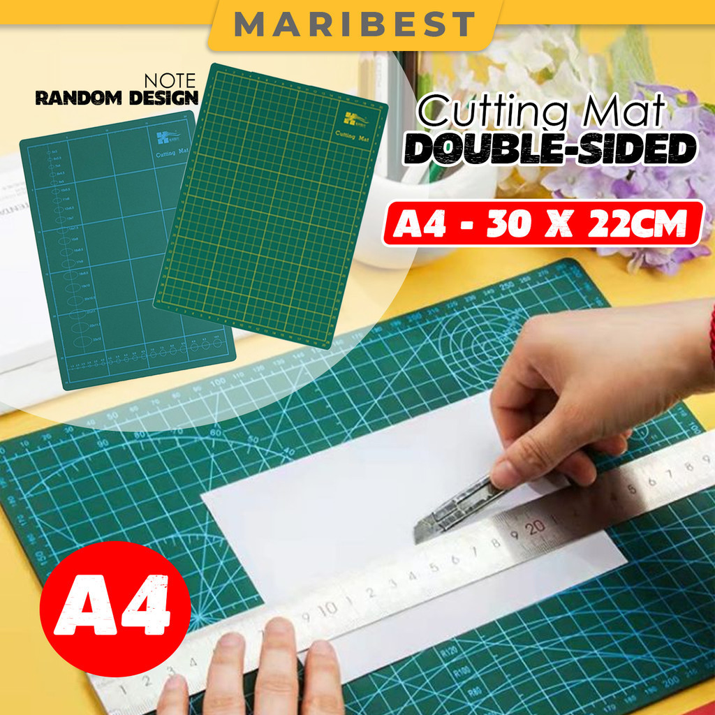 A4 CUTTING MAT 30 X 22CM DOUBLE-SIDED SELF HEALING CRAFT GRID LINES ...
