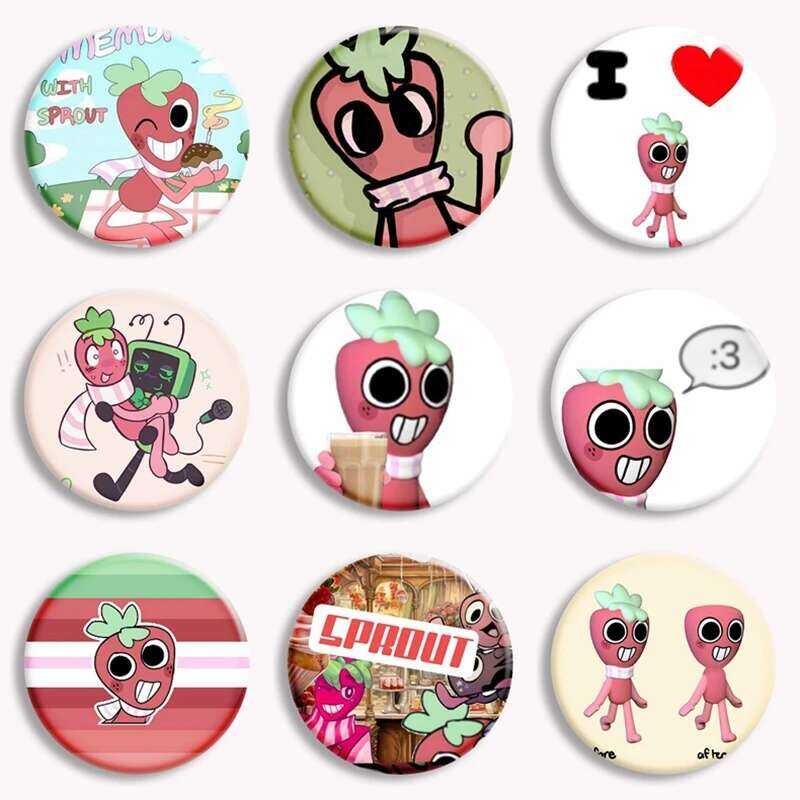 Hot Horror Game Dandys World Sprout Funny Meme Anime Soft Button Pin ...