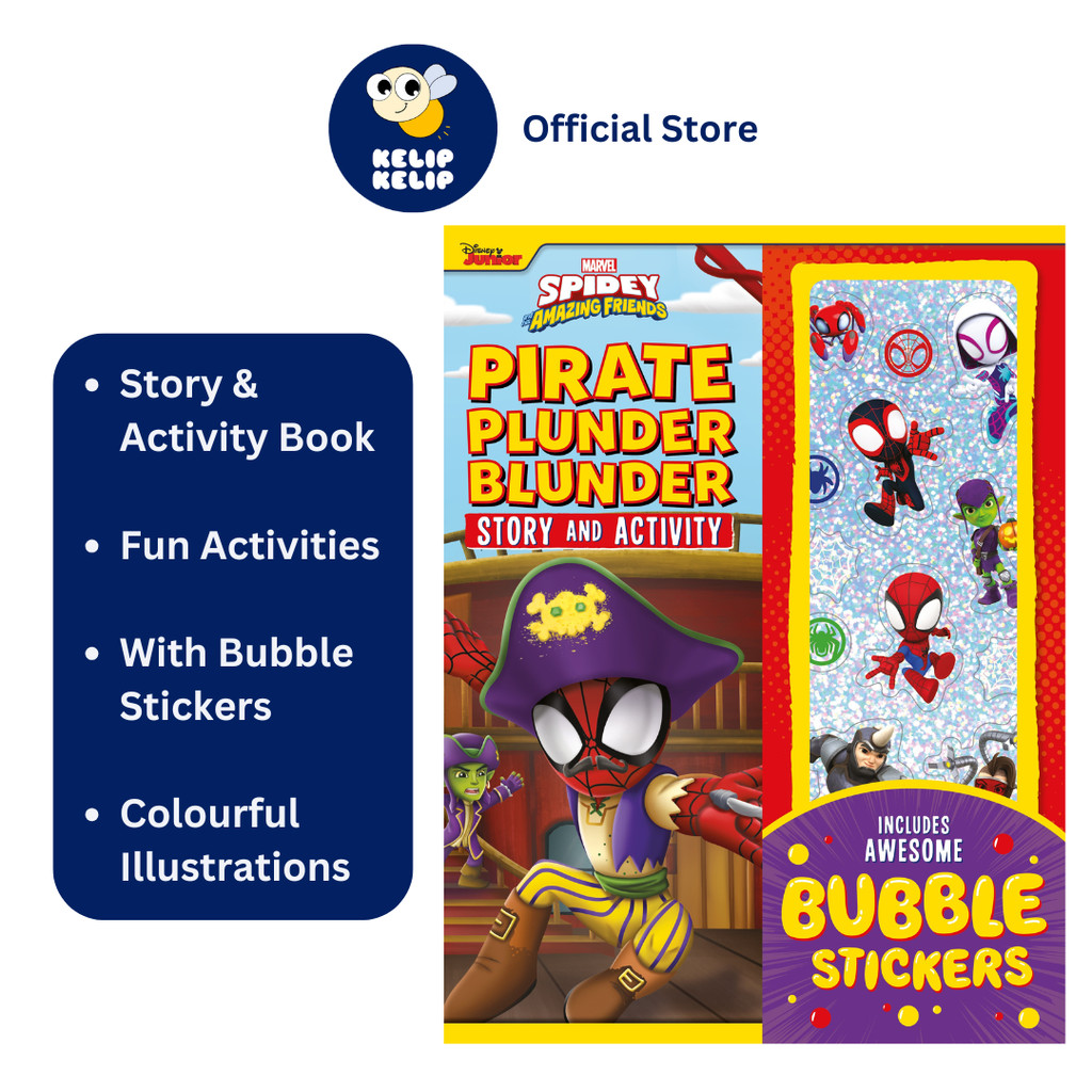 Marvel Spidey & Amazing Friends Bubble Stickers Book For Kids Pirate ...