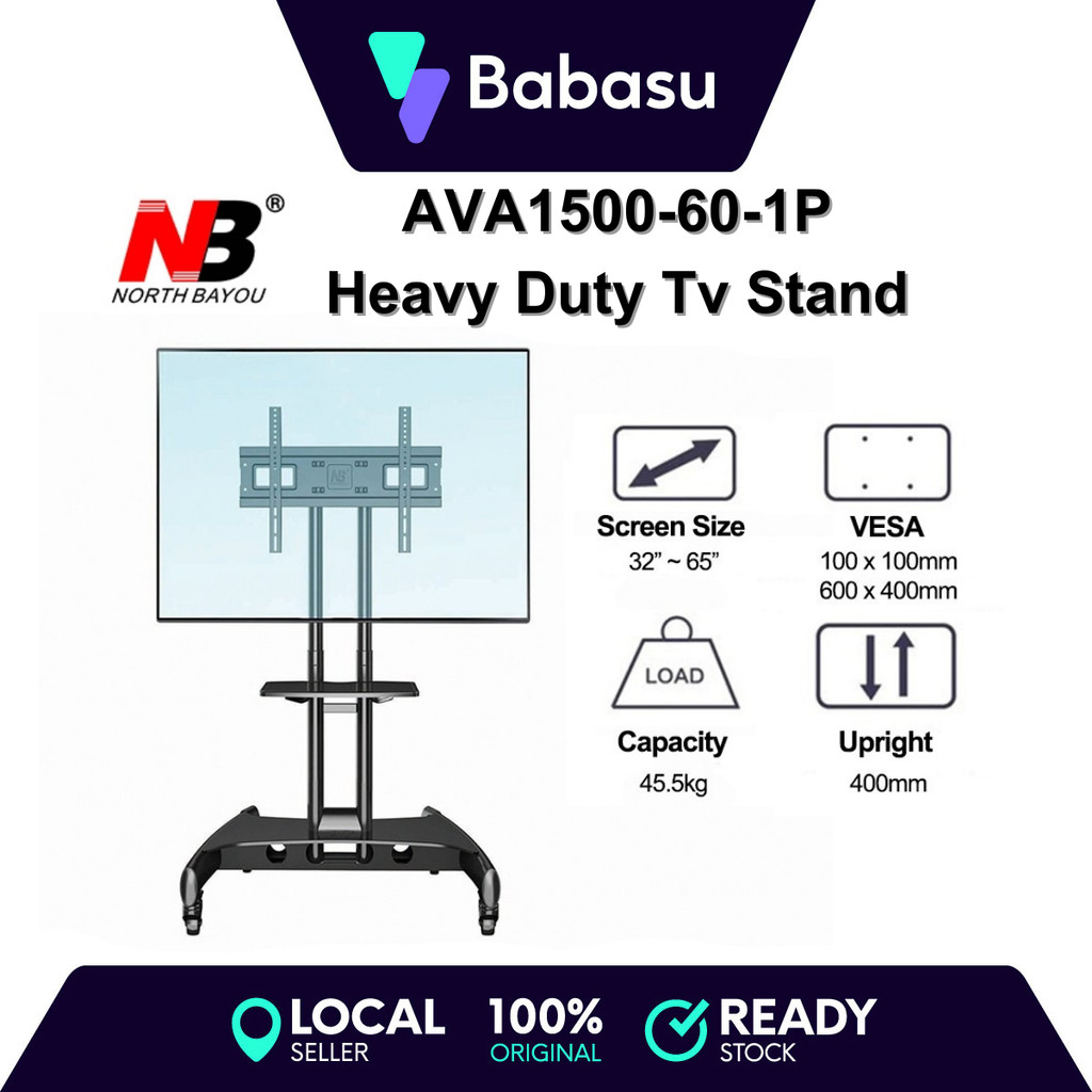 North Bayou AVA1500-60-1P/AVA1800-70-1P/AVA50 Heavy Duty TV Stand ...