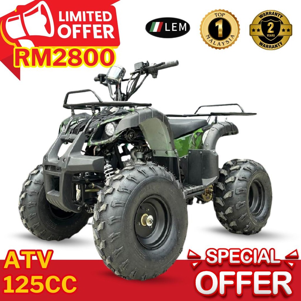ATV 125CC SEMI AUTOMATIC WITH 3 GEAR DRIVE WITHOUT TROLLEY | Shopee ...
